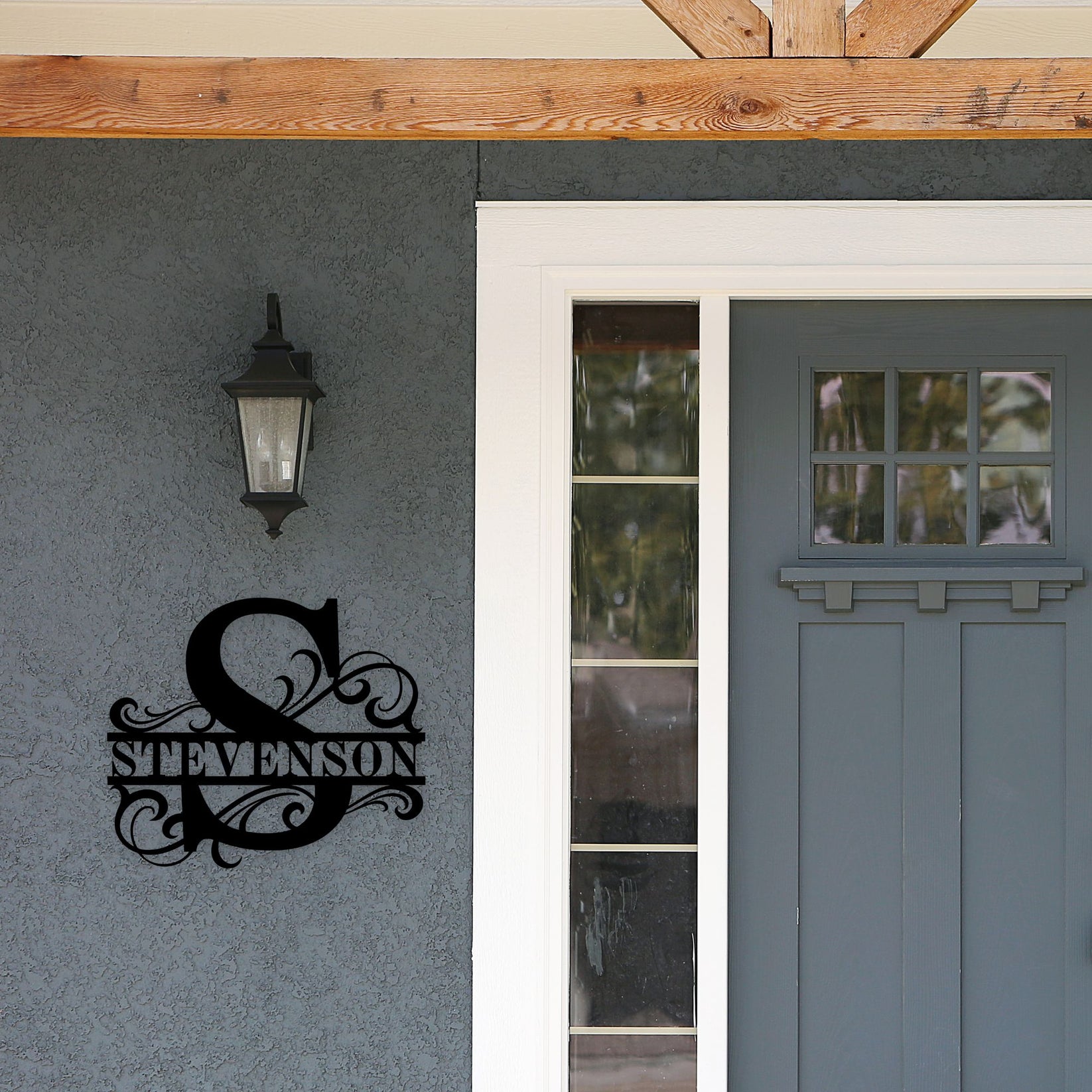 Personalized Fancy Monogram Metal Sign – KingWood Clocks Décor & More