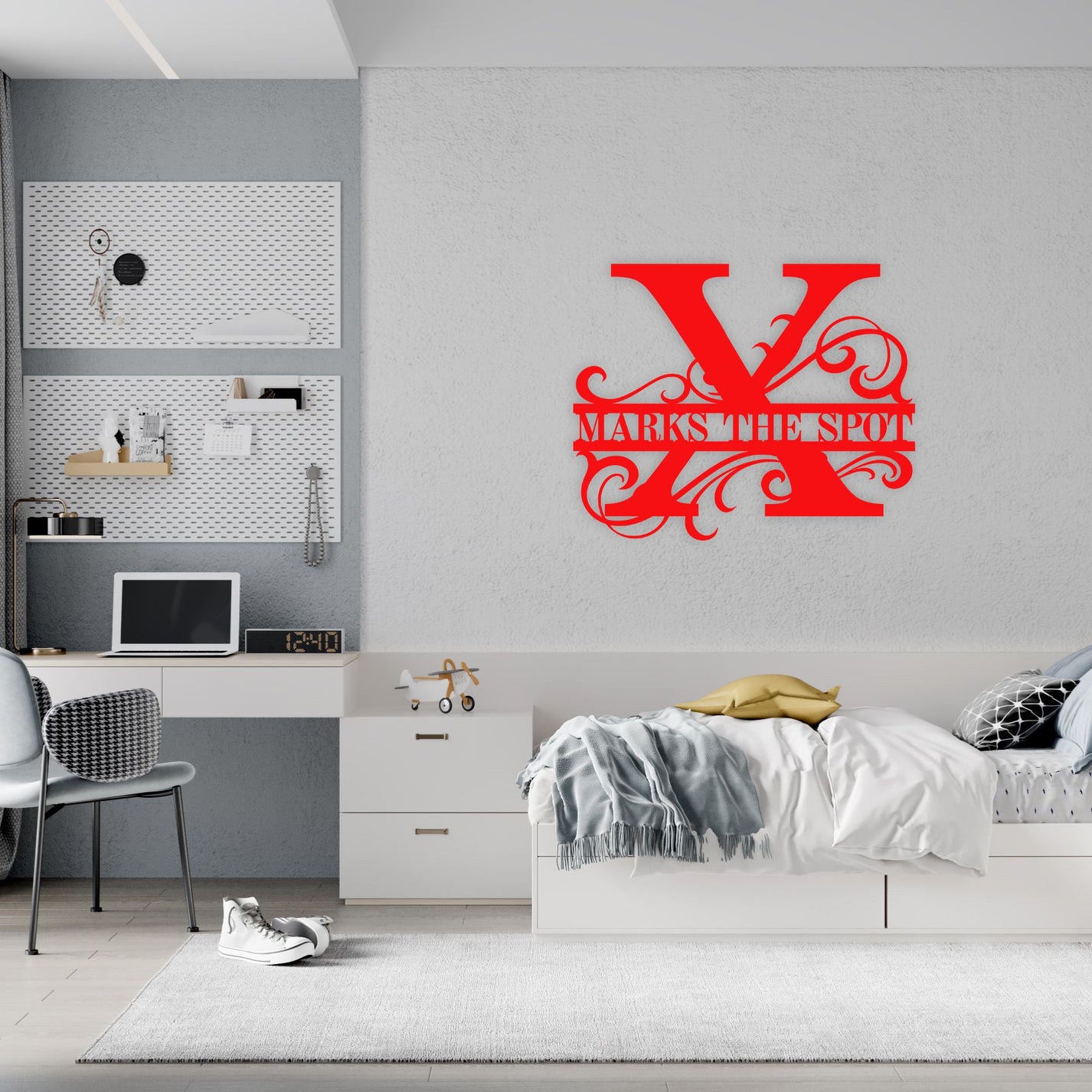 Personalized Fancy Monogram Metal Sign – KingWood Clocks Décor & More