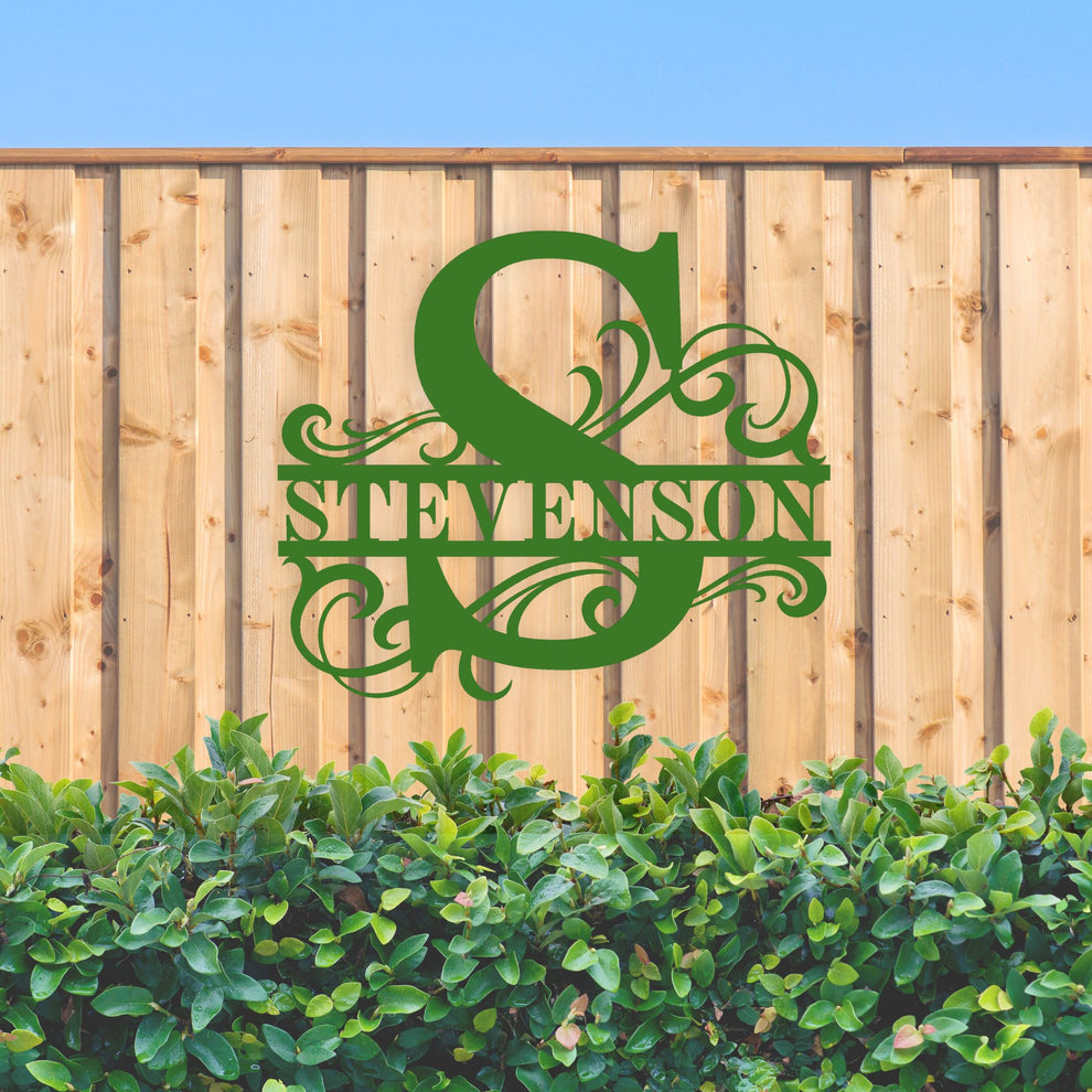 Personalized Fancy Monogram Metal Sign – KingWood Clocks Décor & More