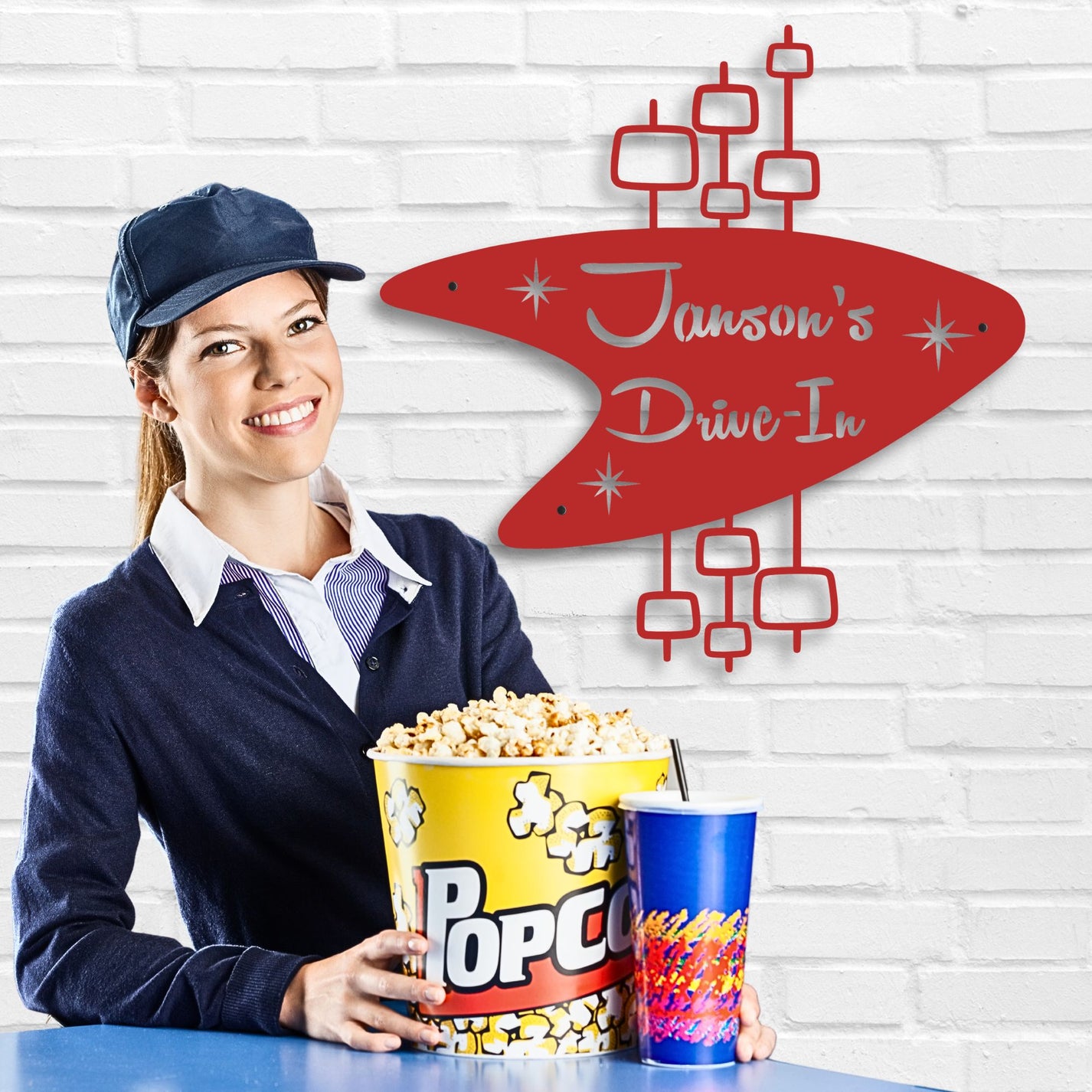 Personalized Mid Century Modern Name Sign – KingWood Clocks Décor & More