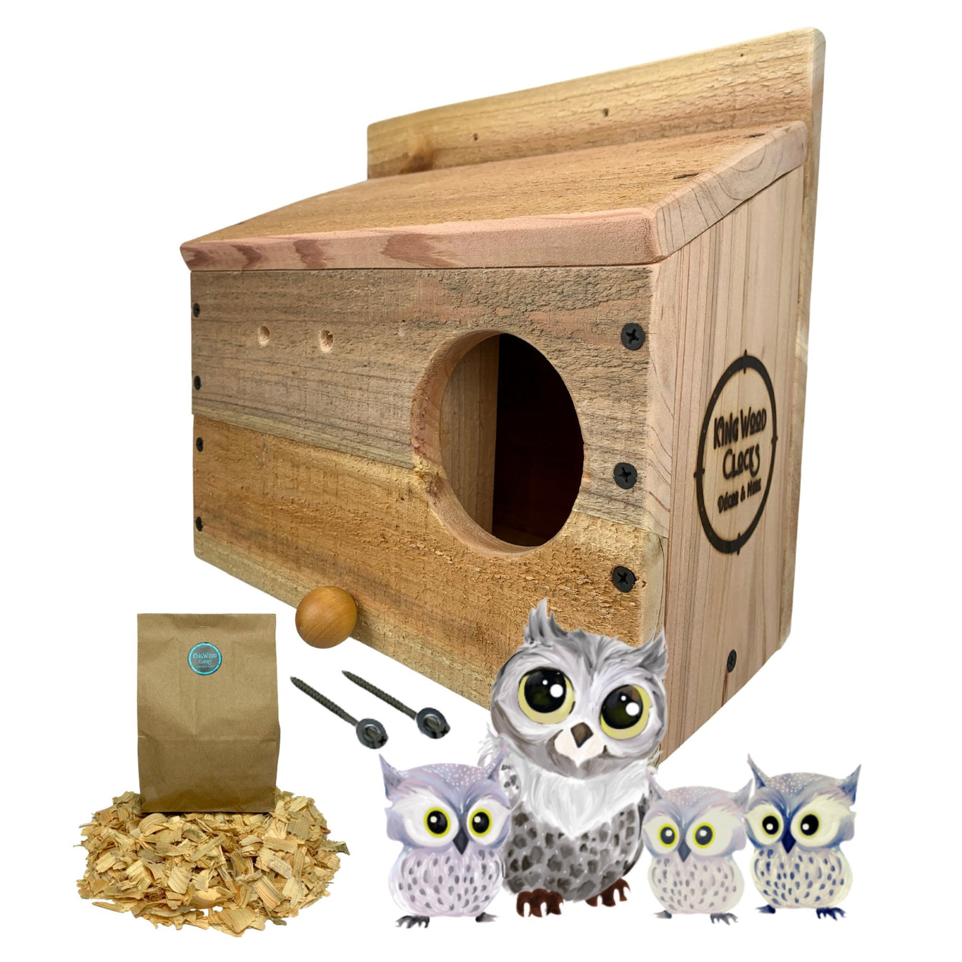 SOLD - KingWood Little Owl Box – KingWood Clocks Décor & More